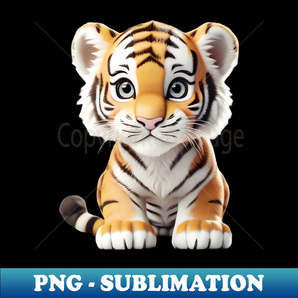 Cute Hyper-realistic Tiger - Premium Sublimation Digital Dow | Inspire ...