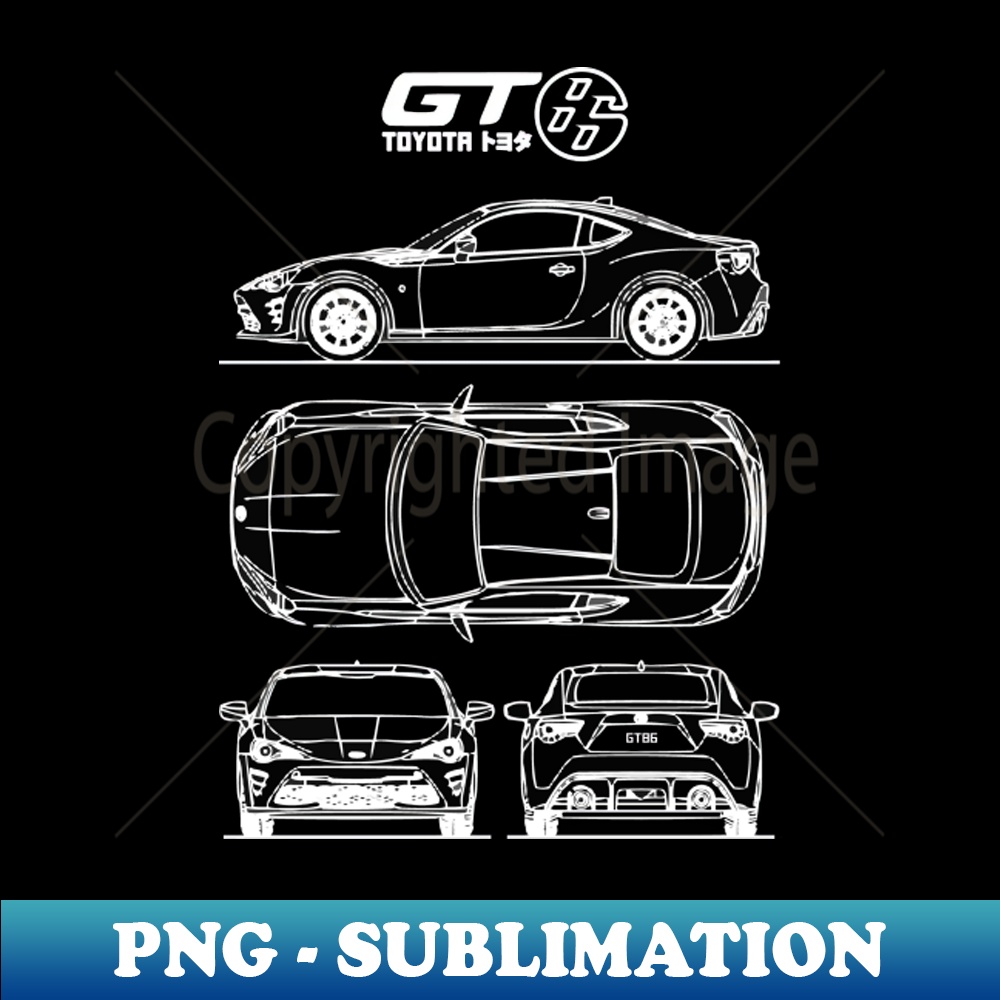 Toyota GT 86 Blueprint GR86 BRZ FRS - Unique Sublimation PNG | Inspire ...