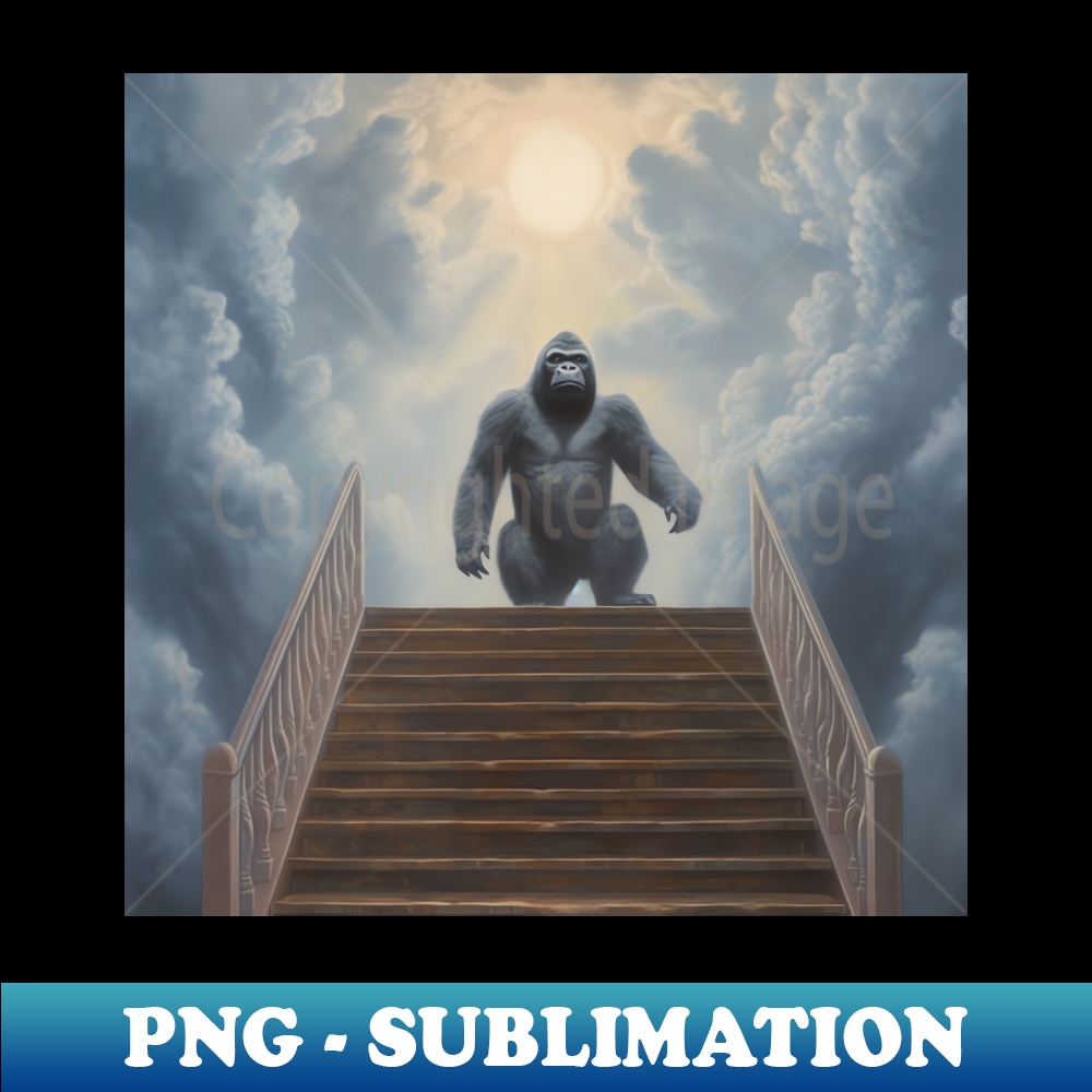Harambe Stairway To Heaven - Decorative Sublimation PNG File | Inspire ...
