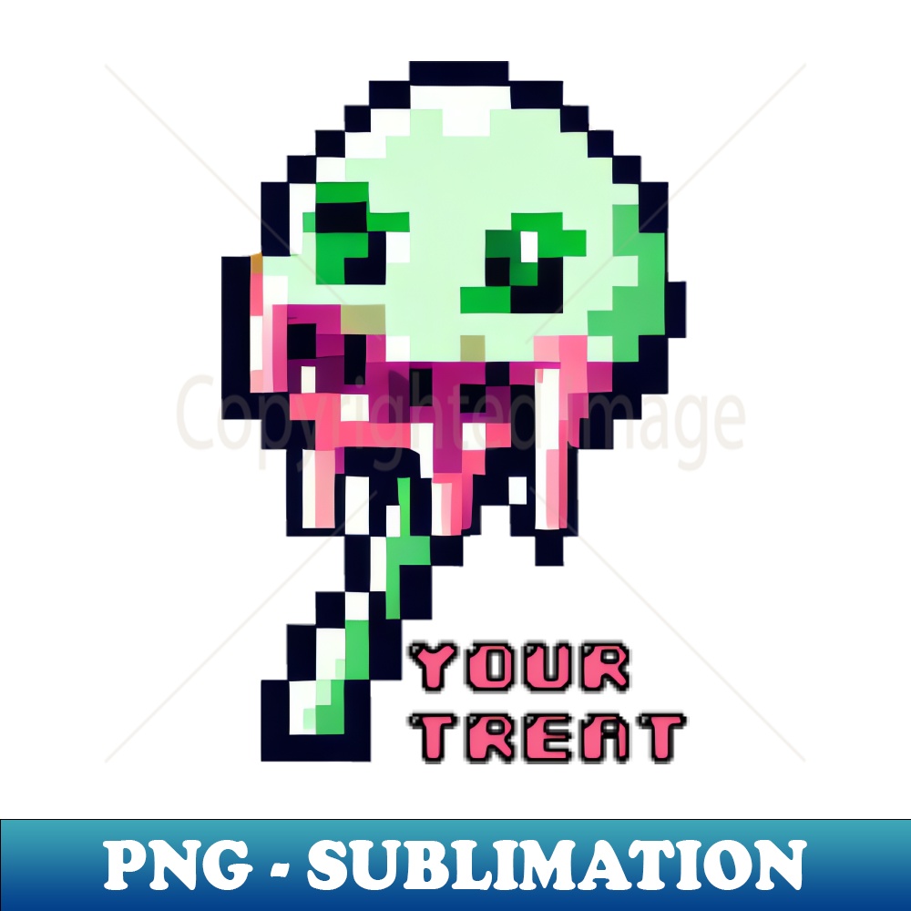 The Hungry monster candy pixel art - Instant PNG Sublimation | Inspire ...