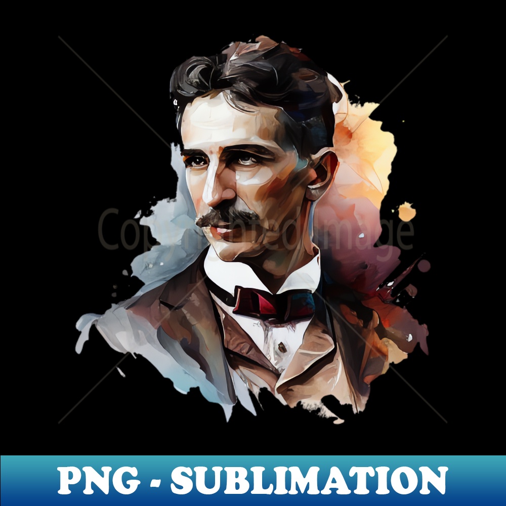 NIKOLA TESLA WATER COLOR PORTRAIT - Professional Sublimation | Inspire ...