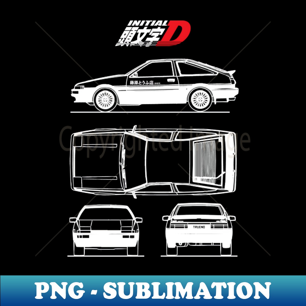 Initial D AE86 Toyota Trueno Blueprint - Special Edition Sub | Inspire ...