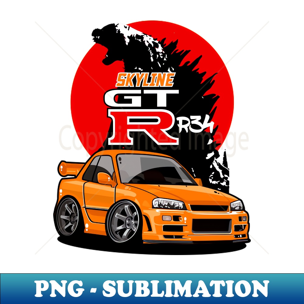 Skyline R34 GTR Car Vector Art CARtoon - CARicature style - | Inspire ...