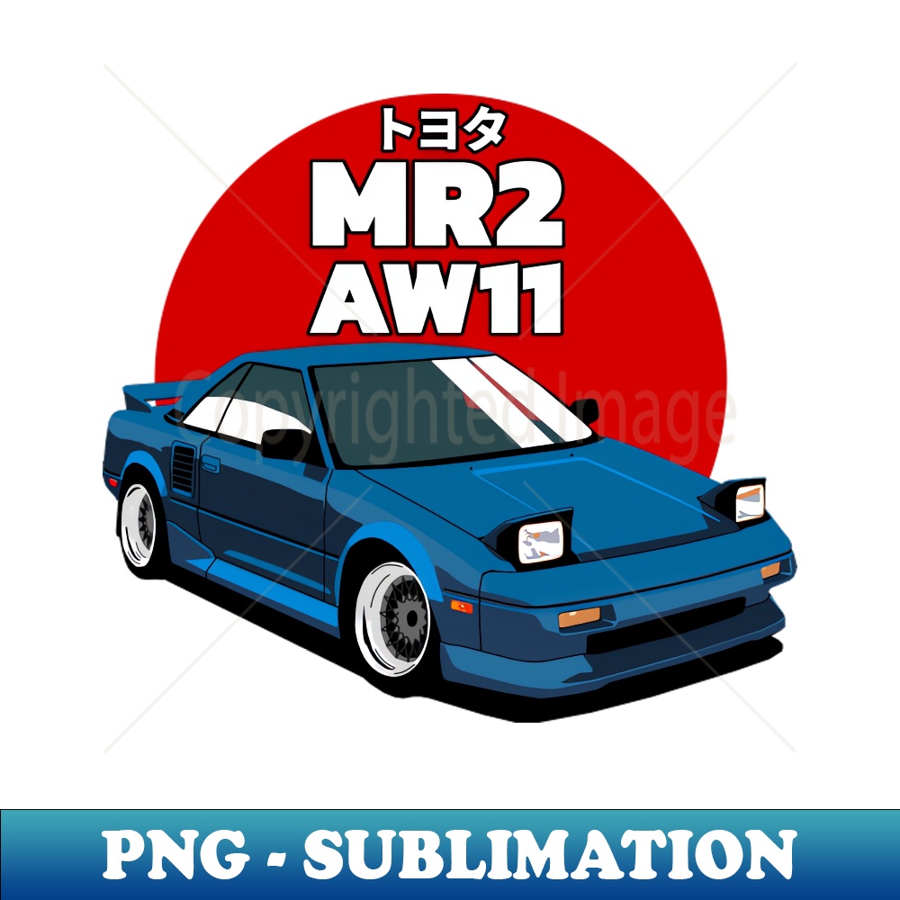 Toyota MR2 AW11 Retro Car - High-Resolution PNG Sublimation | Inspire ...