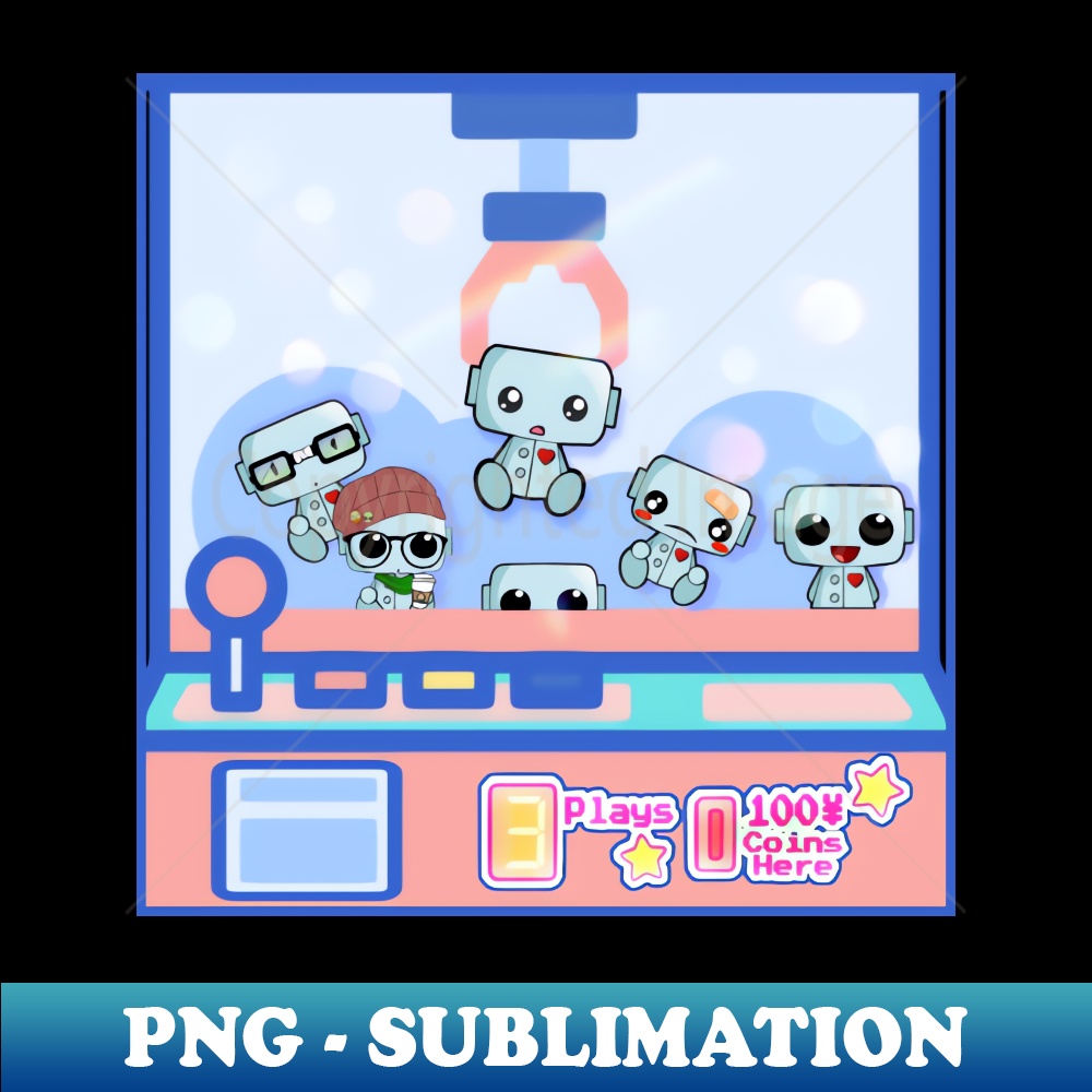 Robot Claw Machine - Aesthetic Sublimation Digital File | Inspire Uplift