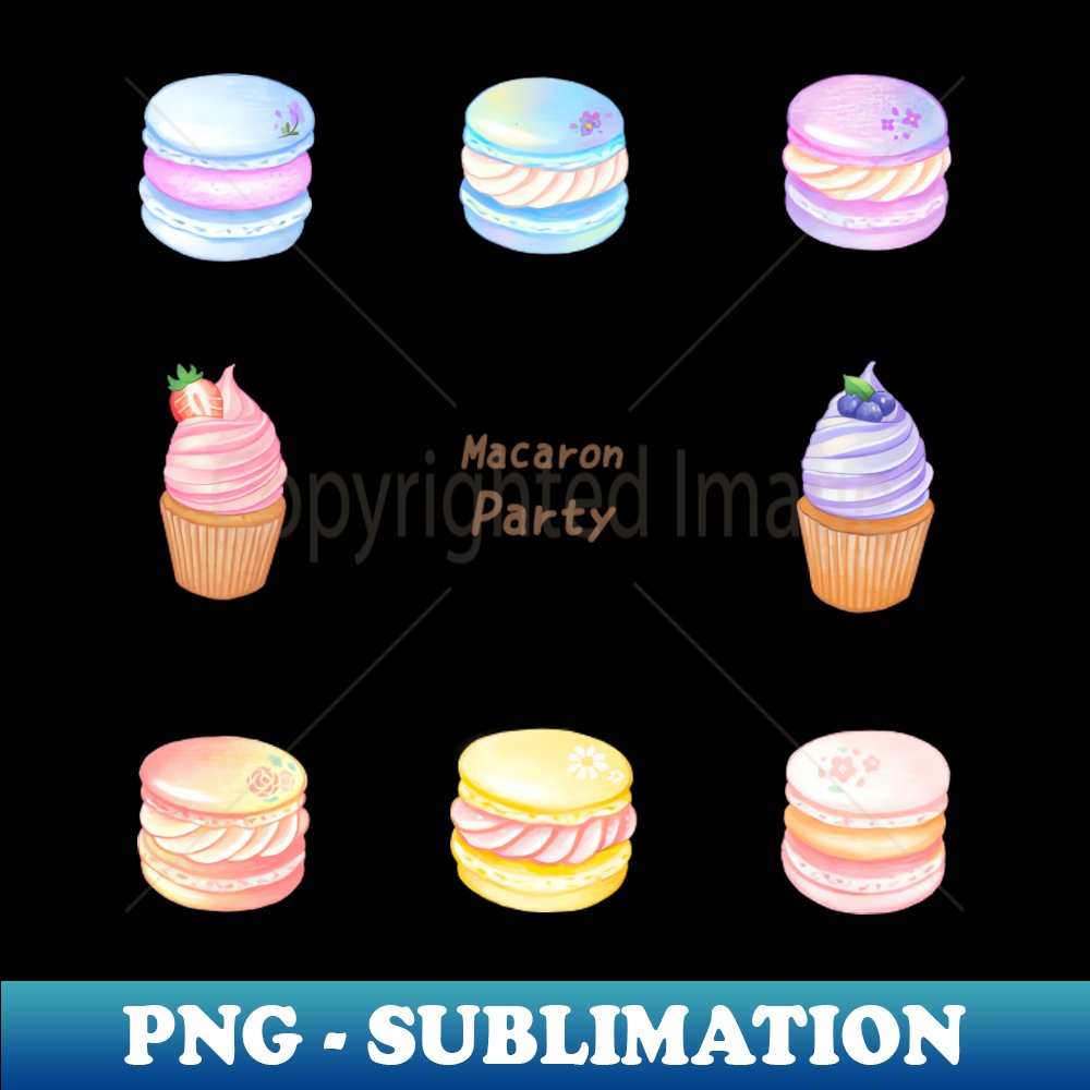 Pastel Macaron Party - Aesthetic Sublimation Digital File | Inspire Uplift
