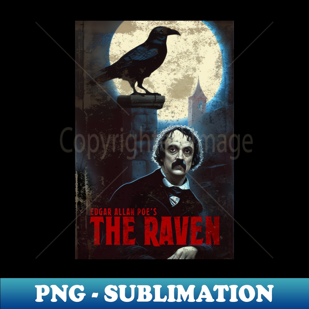 The Raven by Edgar Allan Poe - Instant PNG Sublimation Downl | Inspire ...