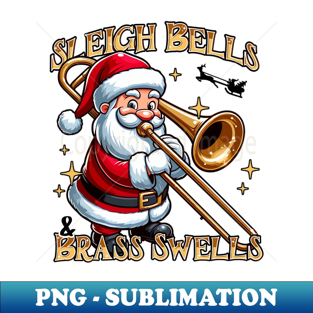 Santa Playing the Bass Trombone - Premium Sublimation Digita | Inspire ...