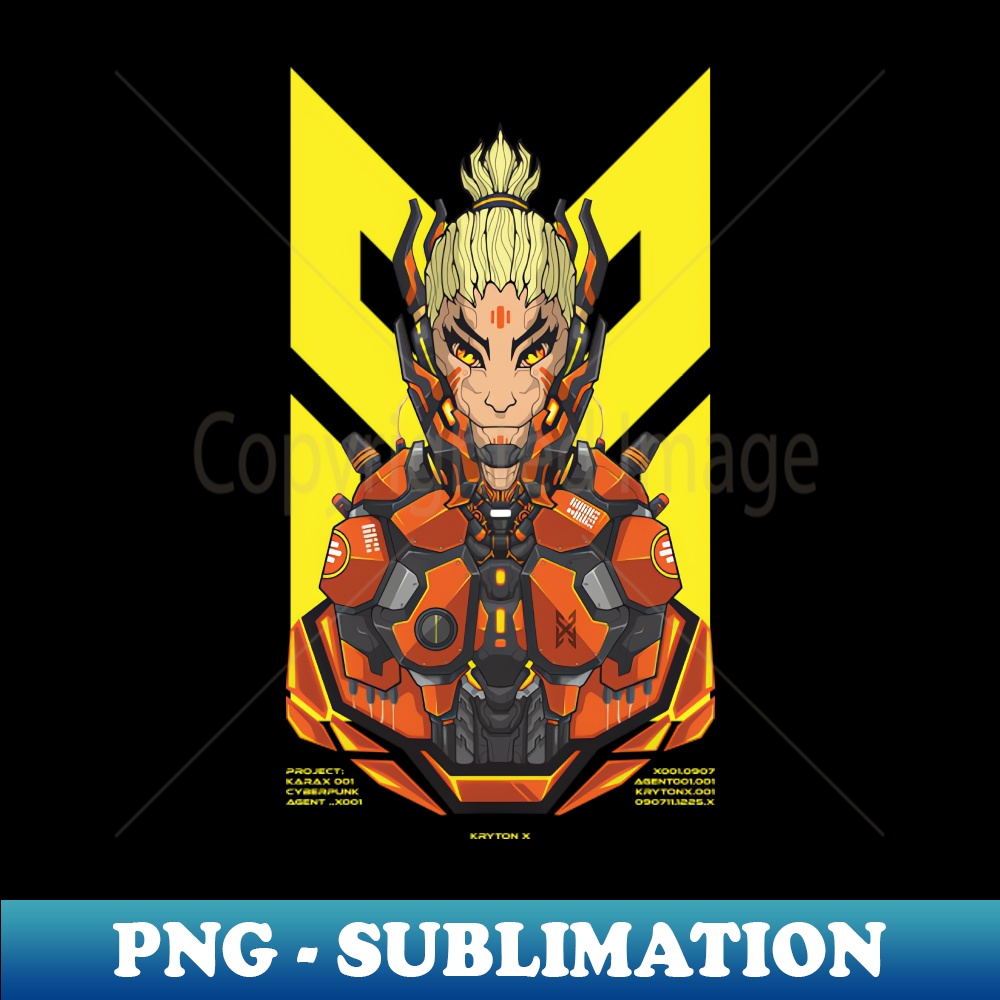 CYBERPUNK AGENT - KARAX 001 - Trendy Sublimation Digital Dow | Inspire ...