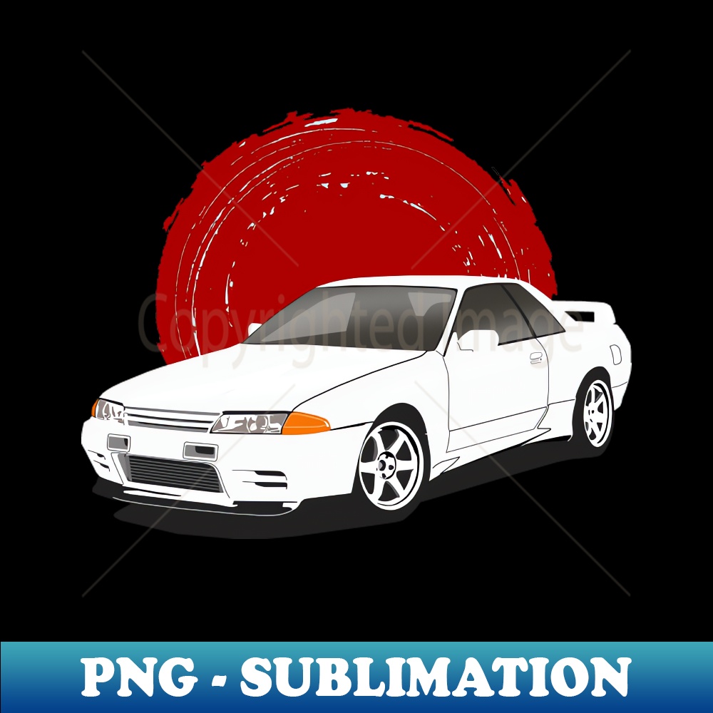 White Nissan Skyline GT-R r33 - PNG Transparent Sublimation | Inspire ...