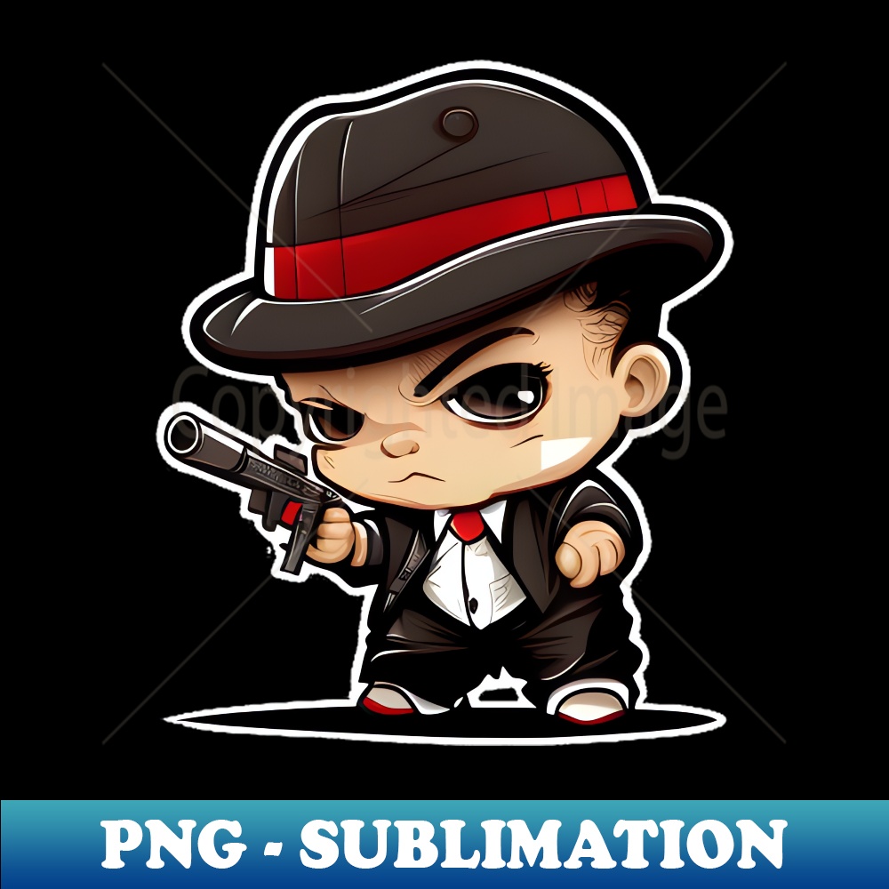 baby mafia with gun - Exclusive PNG Sublimation Download | Inspire Uplift