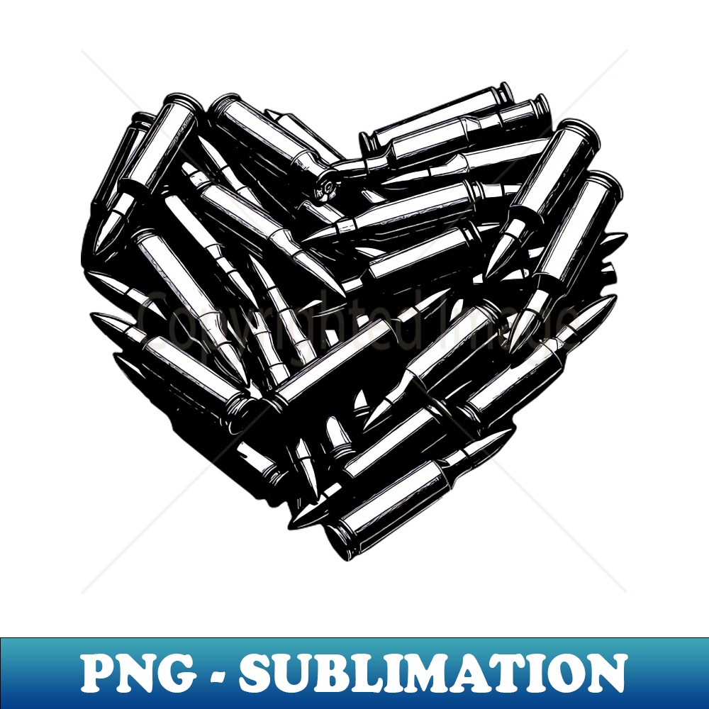 bullet heart - High-Resolution PNG Sublimation File | Inspire Uplift