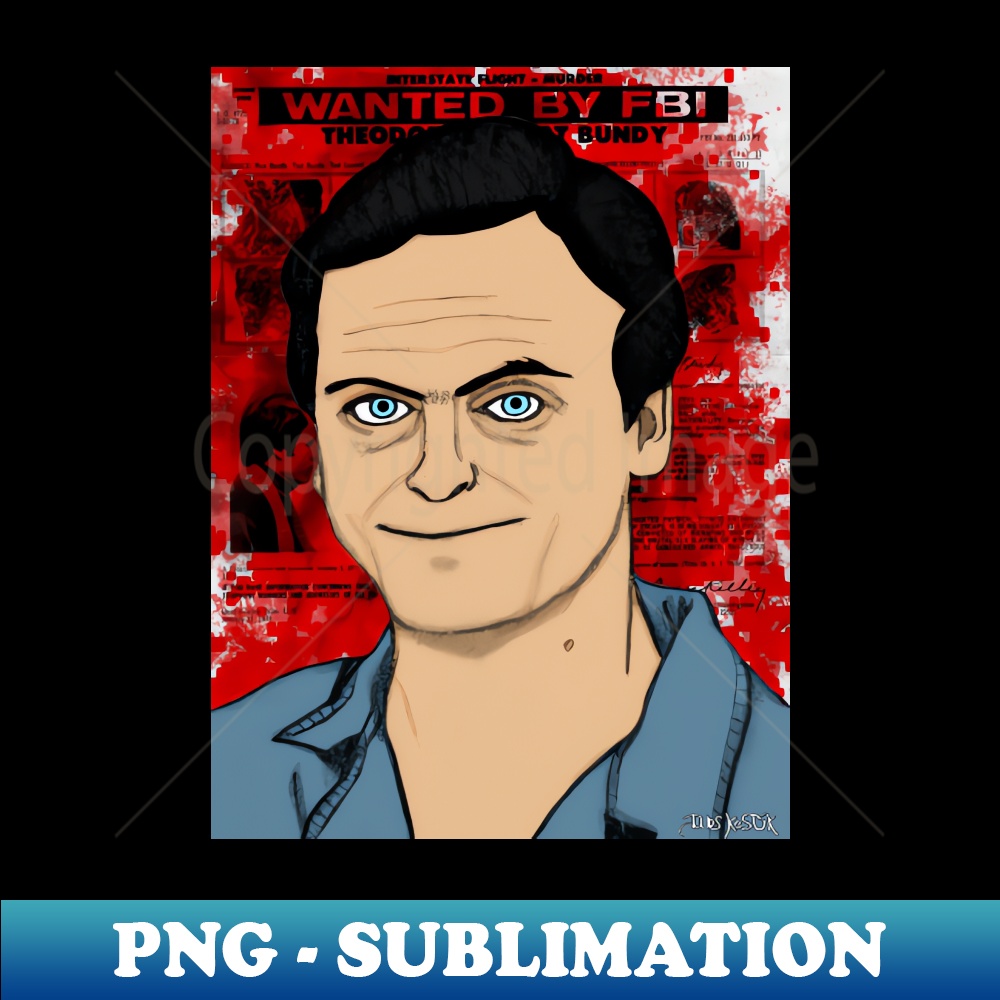 Ted Bundy Portrait - Sublimation-Ready PNG File | Inspire Uplift