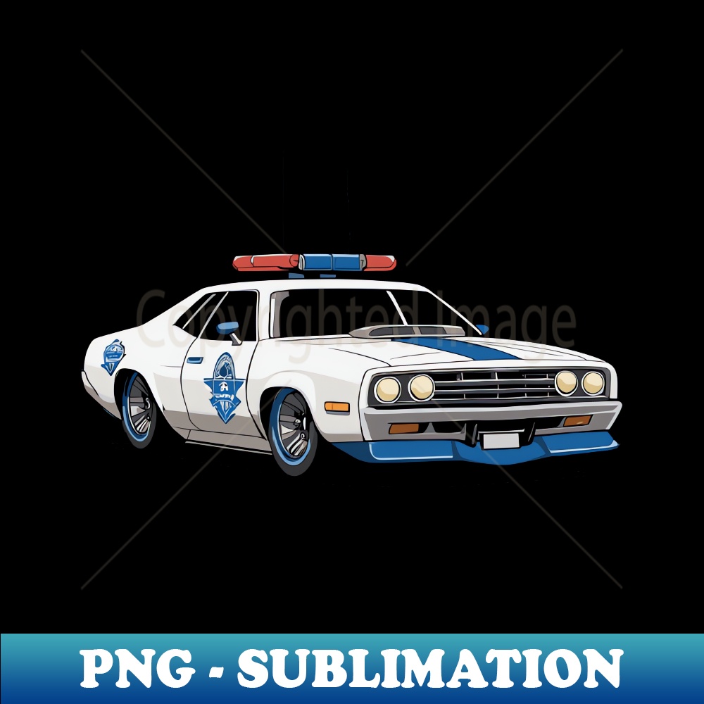 Modified Police Car - PNG Transparent Sublimation Design - Inspire Uplift