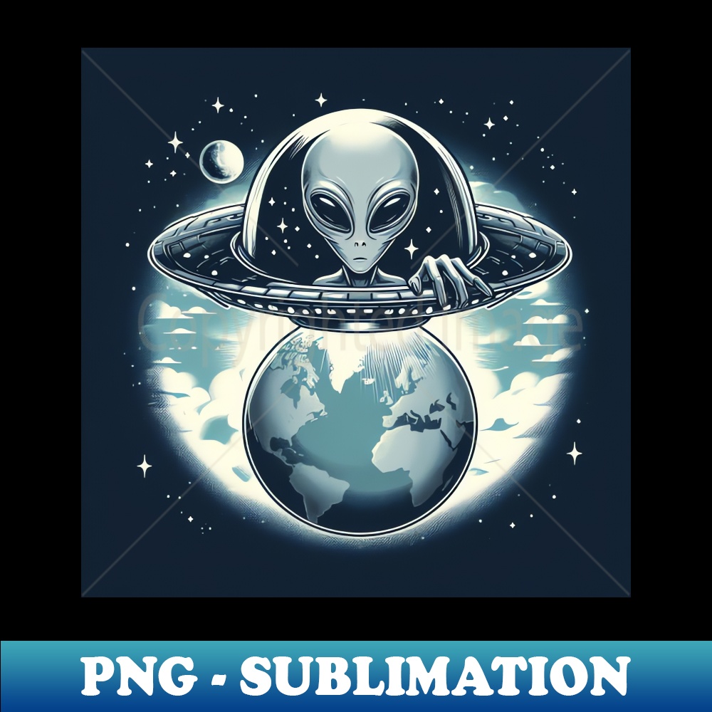 Grey Aliens in a UFO - High-Resolution PNG Sublimation File | Inspire ...