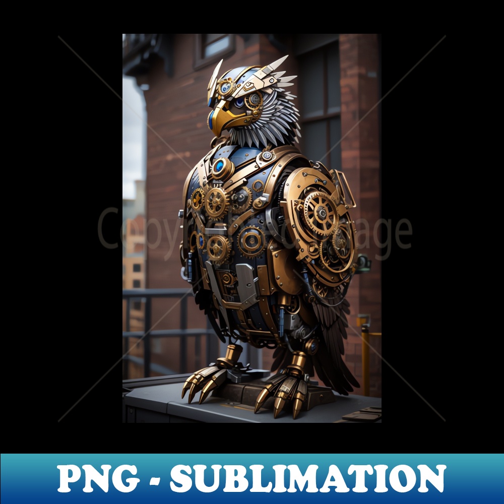 Steampunk Mechanical Hawk - Exclusive PNG Sublimation Downlo | Inspire ...