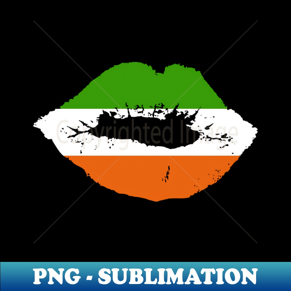 Ireland Flag Lips Kiss - PNG Transparent Digital Download Fi | Inspire ...