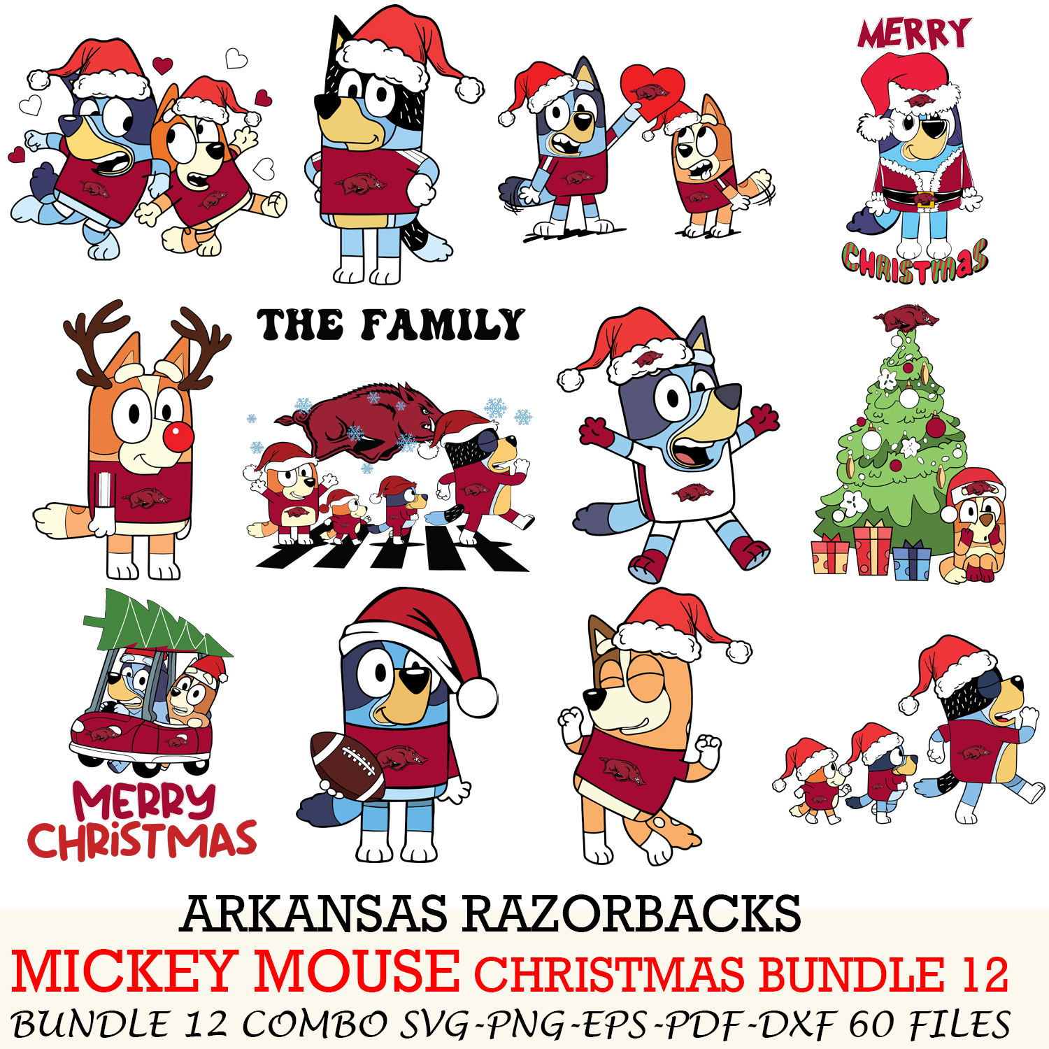 Minnesota Golden Gophers bundle 12 zip Bluey Christmas Cut f | Inspire ...