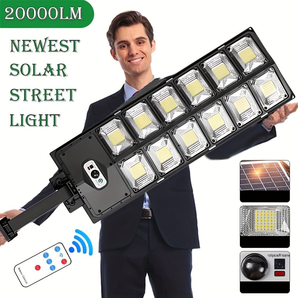 504LED Ultra-Bright Solar 6500K 20000LM Solar Street Light - | Inspire ...