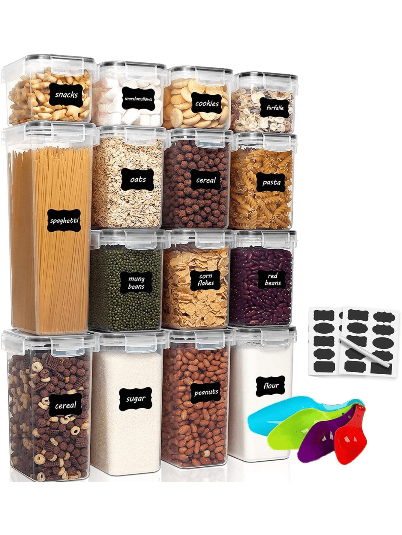 Set of 15 multipurpose BPA free airtight kitchen containers, | Inspire ...