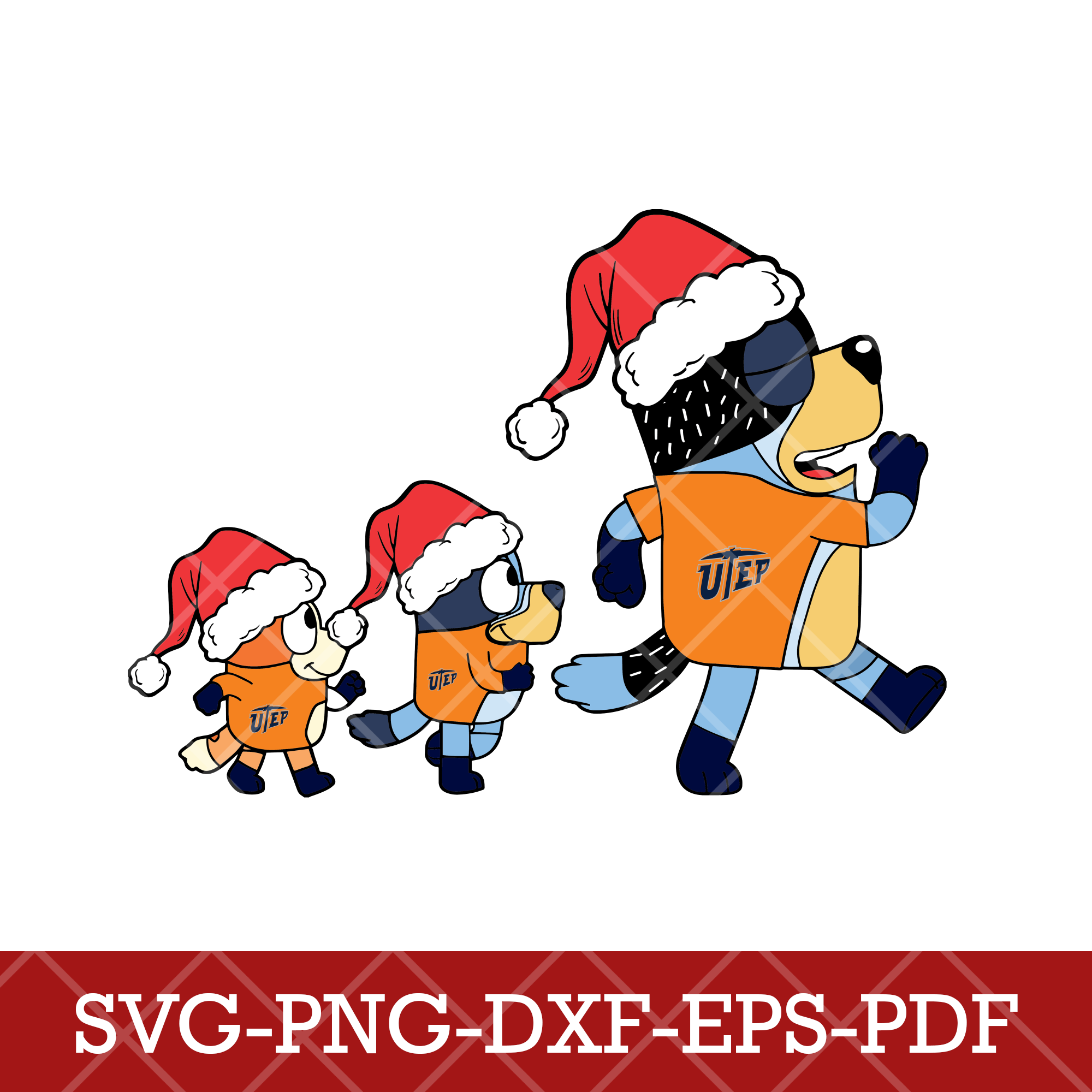 UTEP Miners_NCAA Bluey 5NCAA Cut File Vector, Cricut, Silhou - Inspire ...