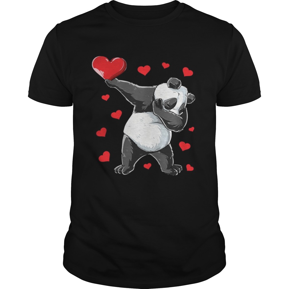 Dabbing Panda Heart Valentines Day Bear Shirt | Inspire Uplift