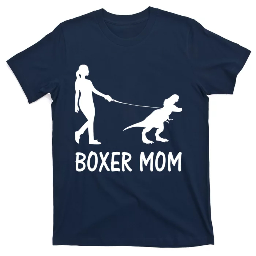 Boxer Mom Dog Boxer Mama Dinosaur Women Mothers Day T-Shirt - Inspire ...