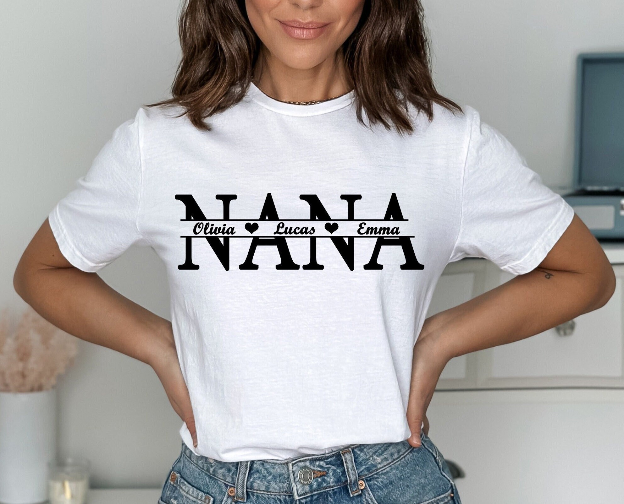 Custom Nana Shirt, Nana With Children Names Shirt, Mothers D | Inspire ...