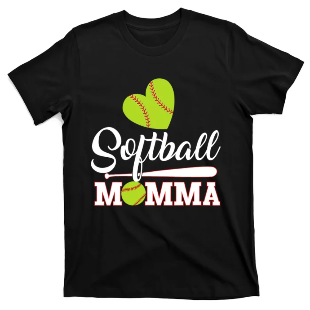 Wo Softball Momma Catcher Pitcher Mothers Day Mom V-Neck T-S | Inspire ...