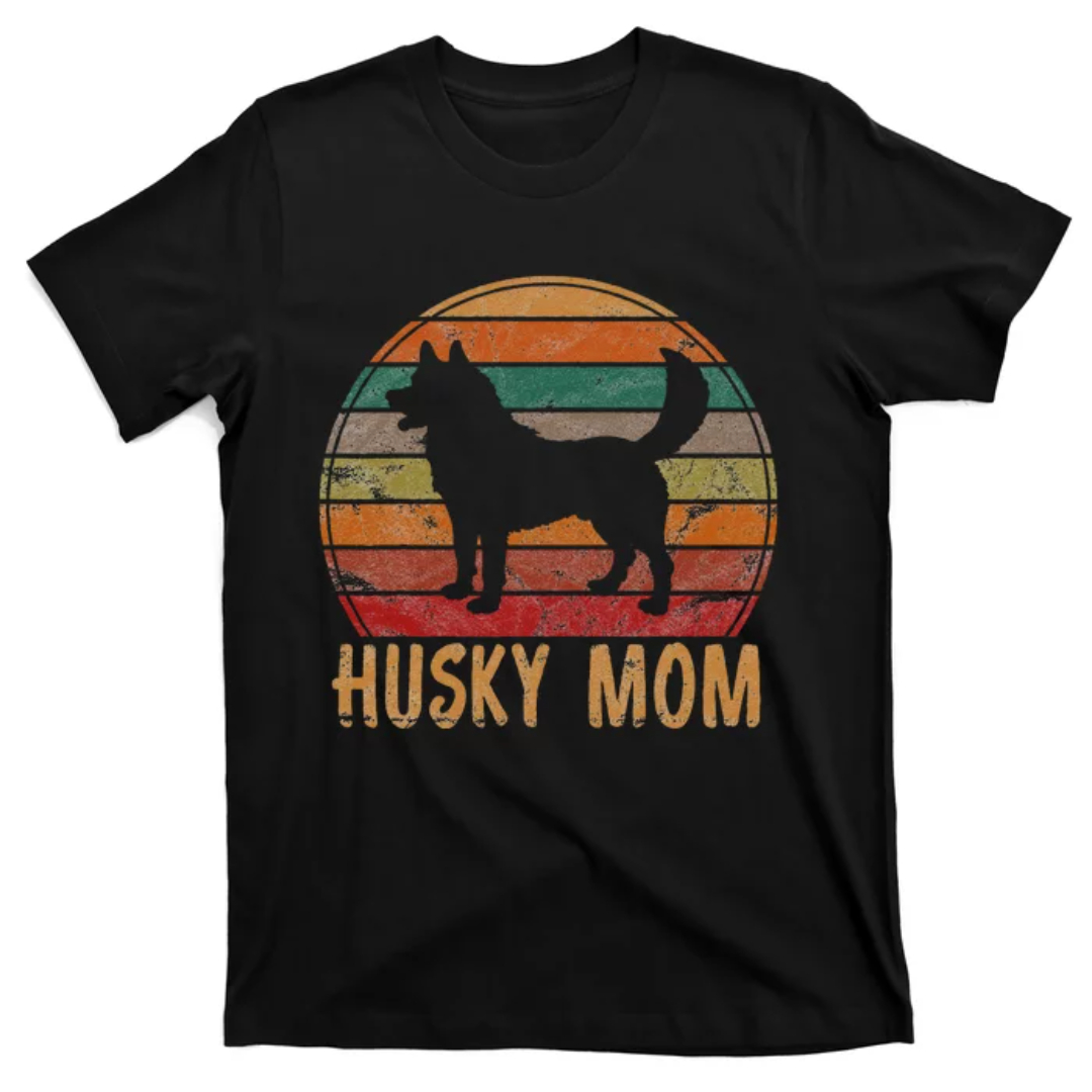 Retro Husky Mom Gift Dog Mother Pet Siberian Huskies Mama T- | Inspire ...