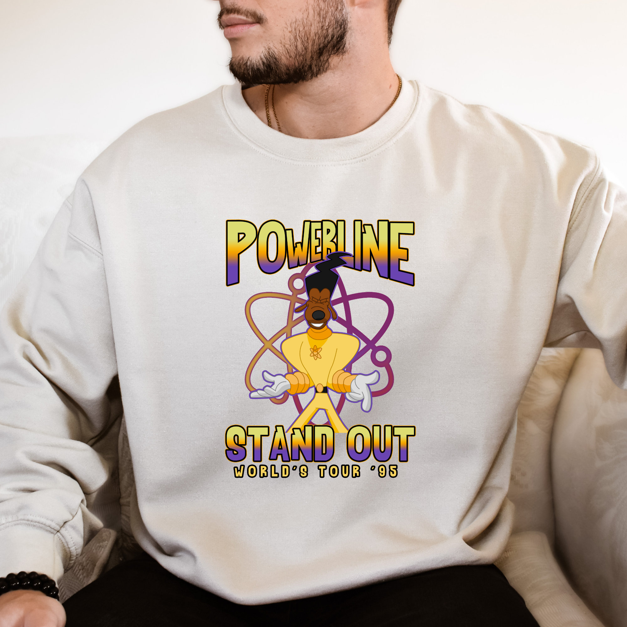 Disney Powerline Stand Out Tour 94 Sweat, Vintage Goofy Movi | Inspire ...