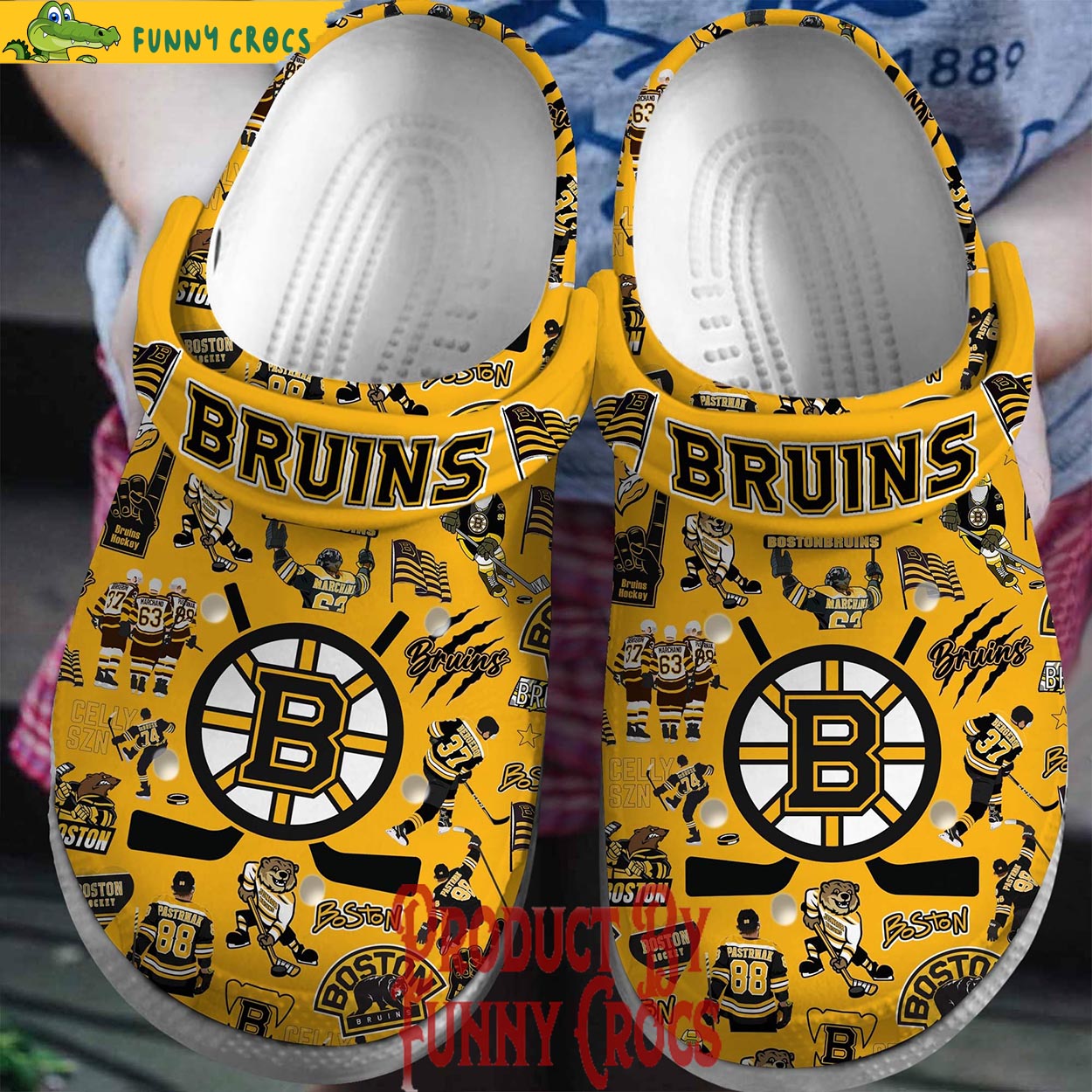 Boston Bruins Yellow Crocs - Discover Comfort And Style Clog | Inspire ...