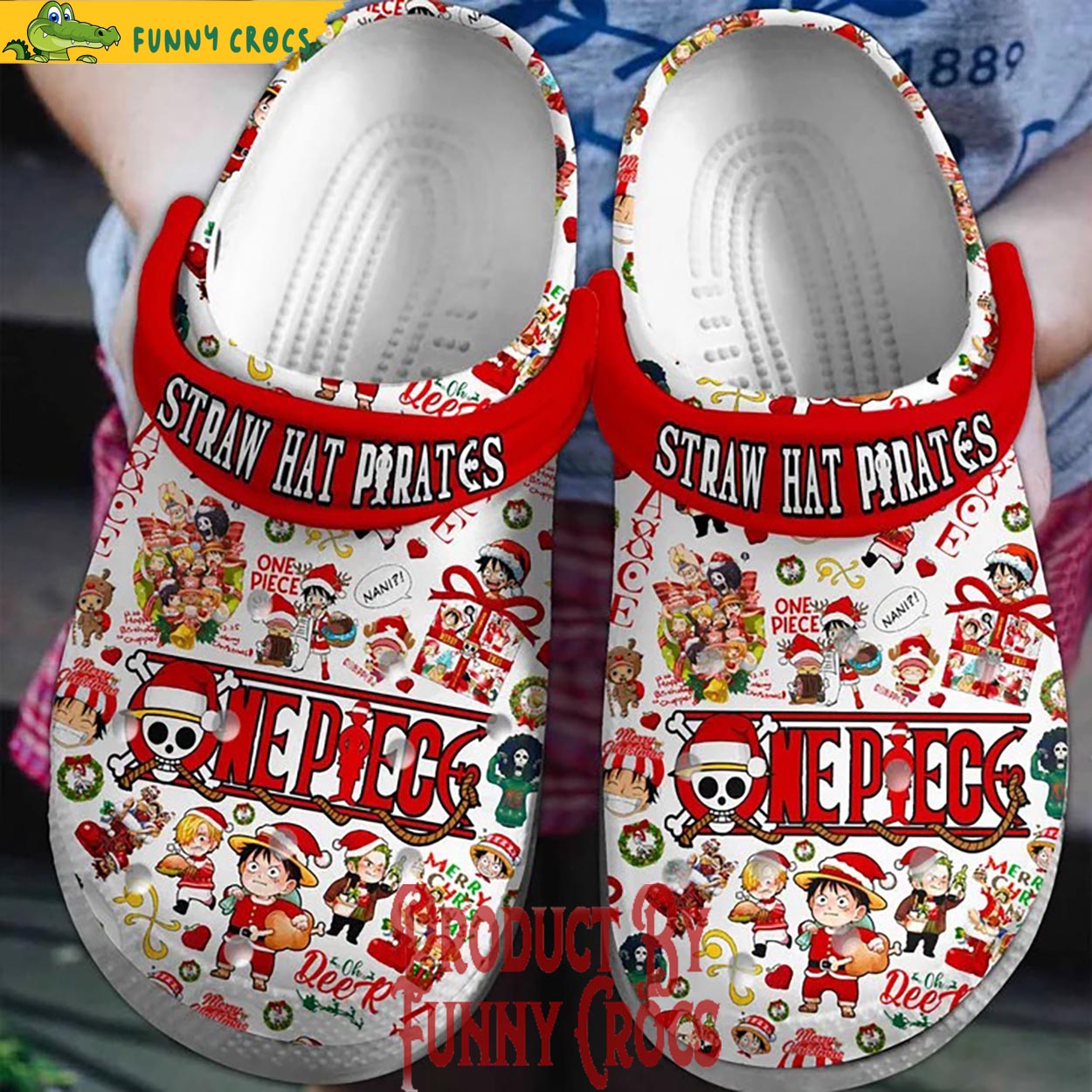 One Piece Straw Hat Pirates Christmas Crocs - Discover Comfo | Inspire ...
