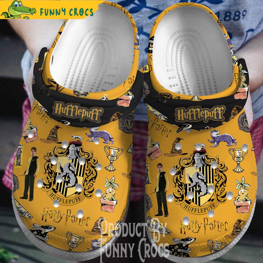 Yellow Harry Potter Hufflepuff Crocs Clogs - Discover Comfor | Inspire ...