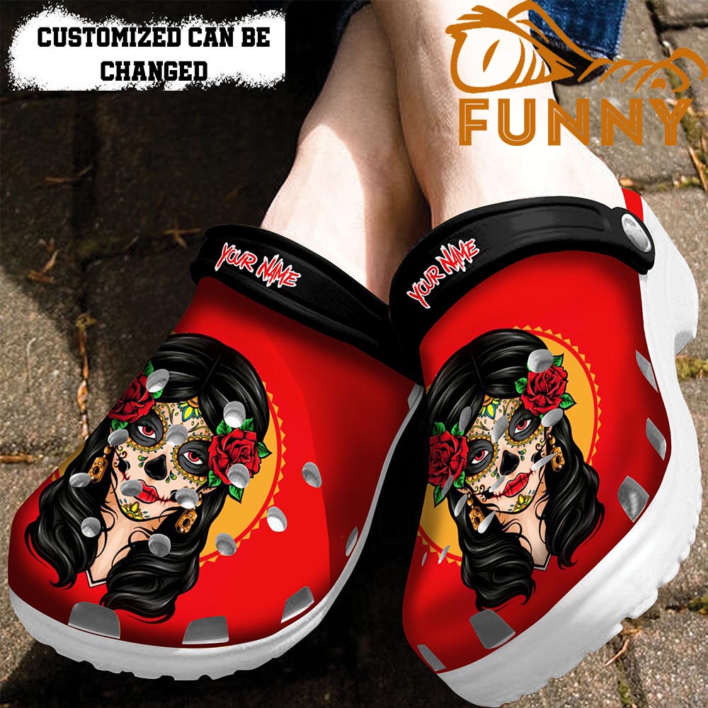 Custom Skull Girl Red Crocs - Discover Comfort And Style Clo | Inspire ...