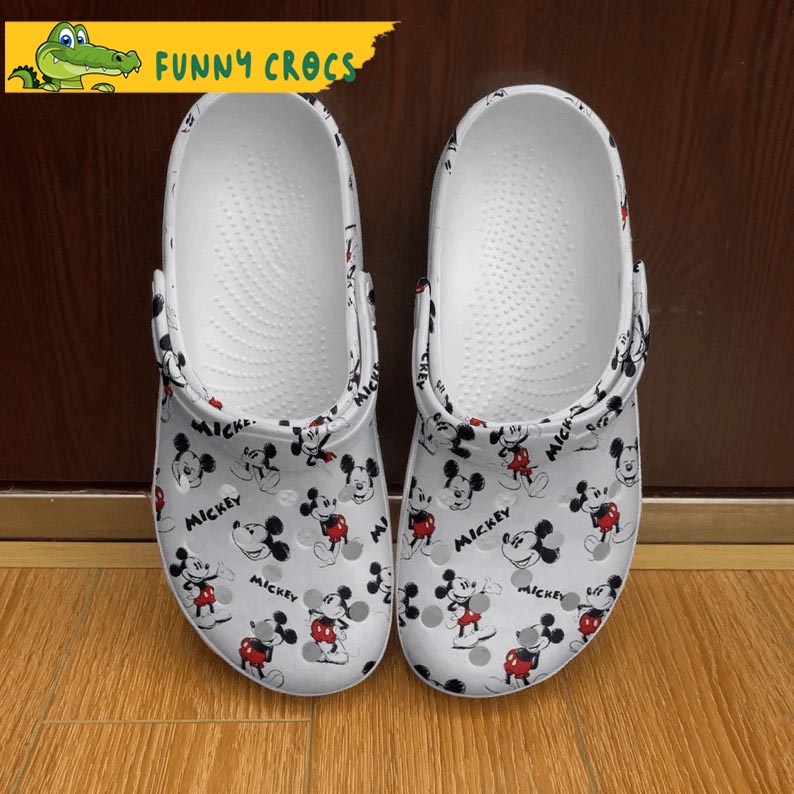 Disney Mickey Mouse White Crocs Clog Shoes - Discover Comfor | Inspire ...