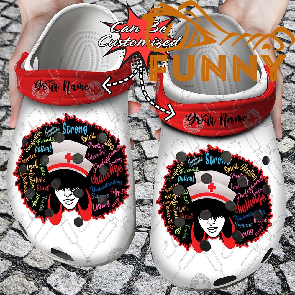 Personalized Nurse Black Woman Crocs Classic Clog - Discover | Inspire Uplift