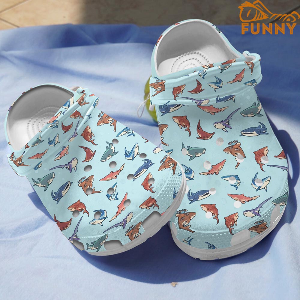 White Shark Pattern Crocs - Discover Comfort And Style Clog | Inspire ...
