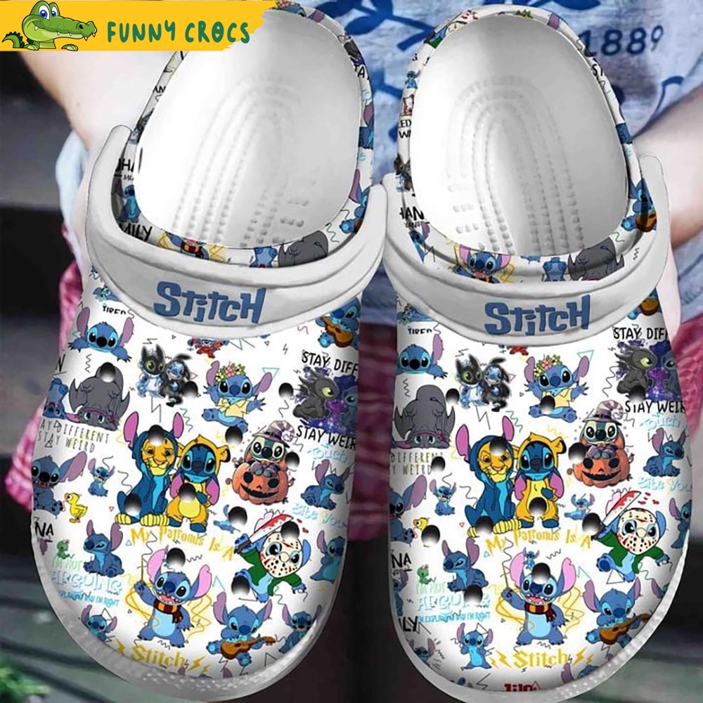 Disney Stitch Pattern Crocs Clog Shoes - Discover Comfort An | Inspire ...