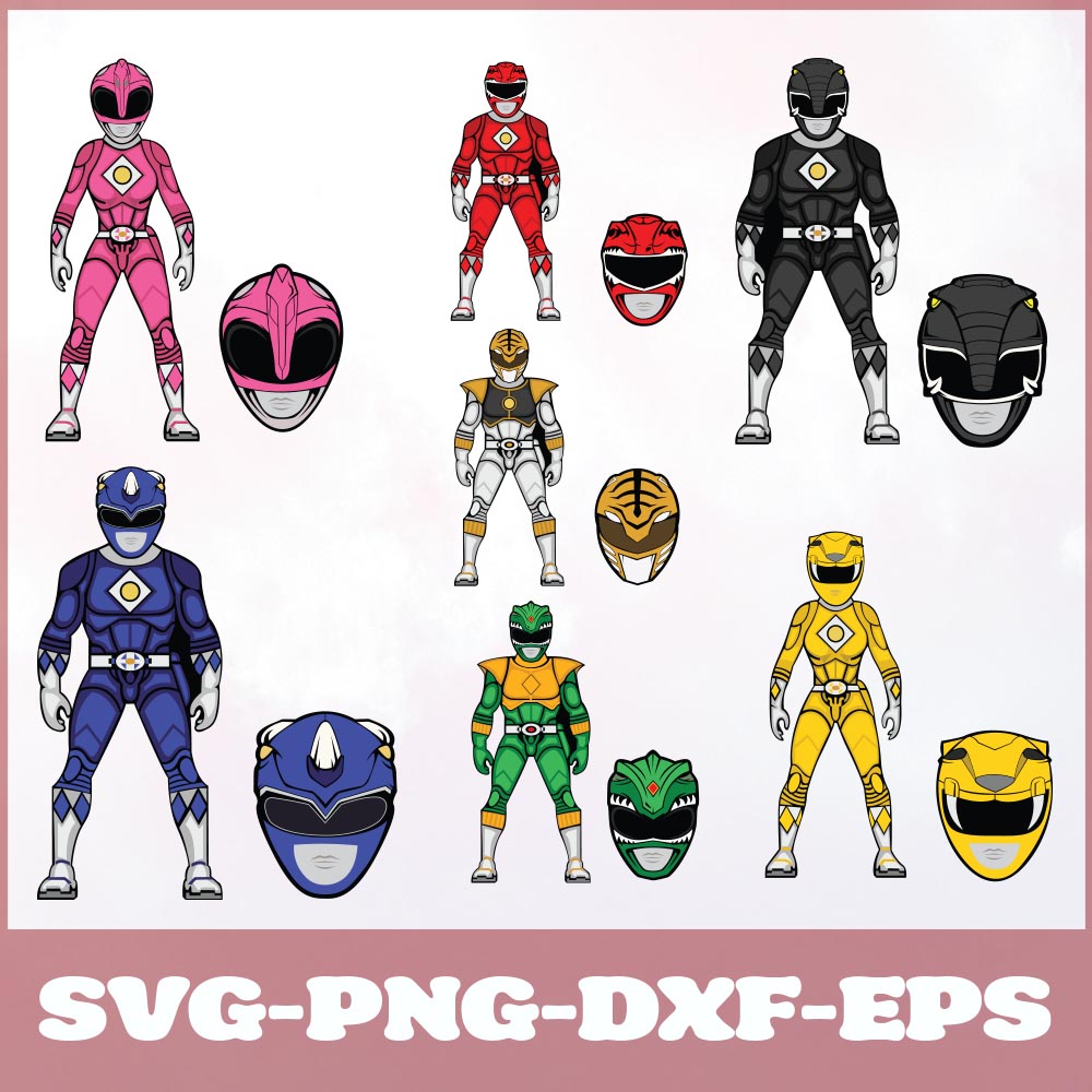 Power ranger bundle svg,png,dxf,Power ranger svg,png,dxf,Dis | Inspire ...