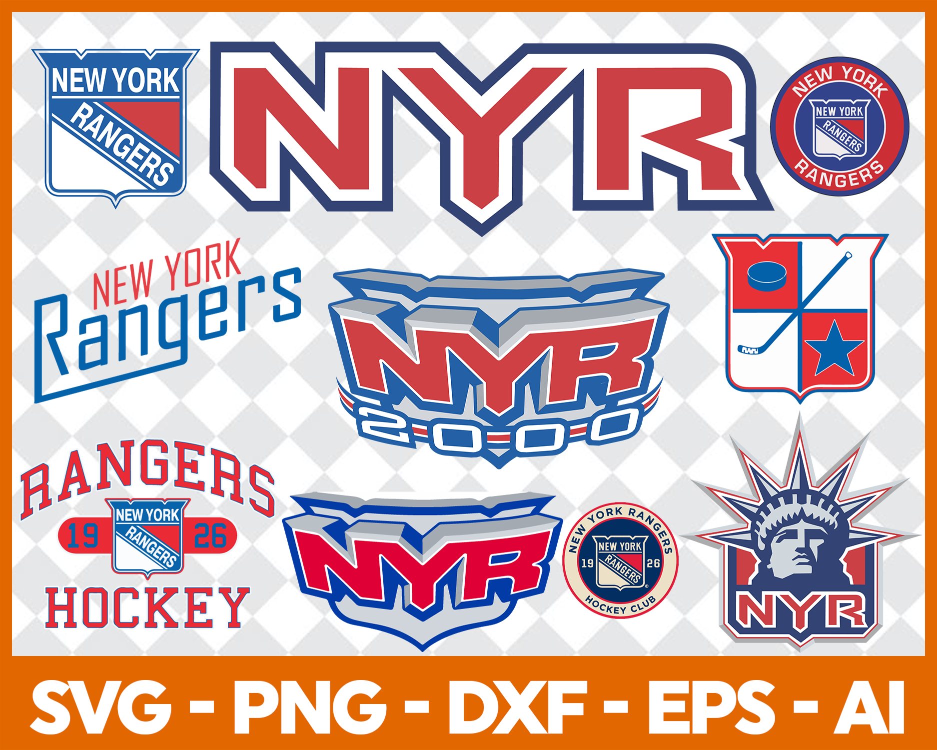 New York Rangers bundle svg,png,dxf,New York Rangers logo sv | Inspire ...