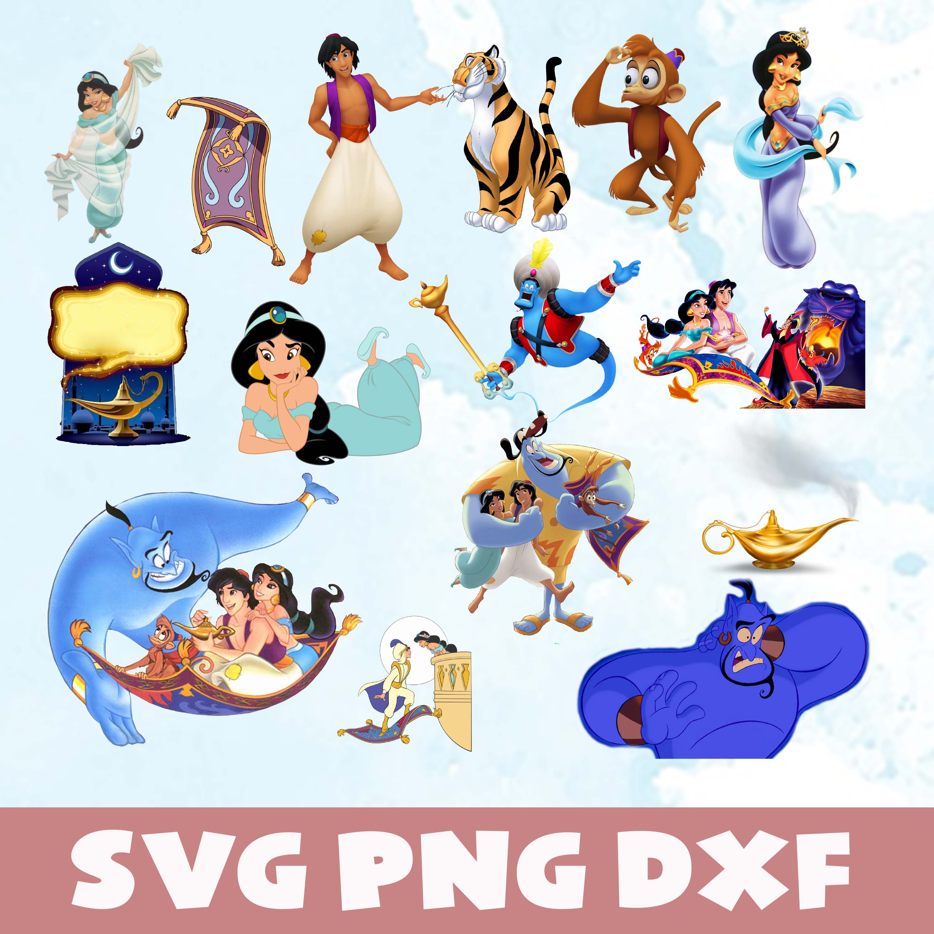Aladdin disney svg,png,dxf,Aladdin disney svg bundle,png,dxf | Inspire ...