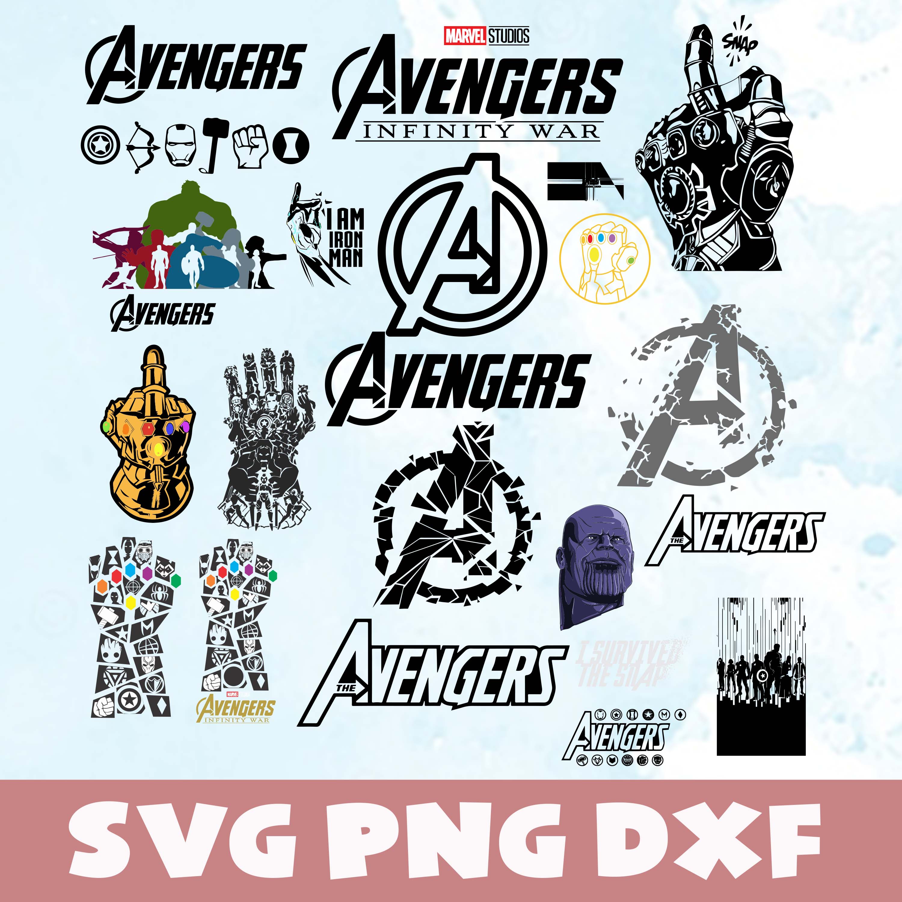 Avenger svg,png,dxf,Avenger svg bunlde ,Marvel svg bundle, M - Inspire ...