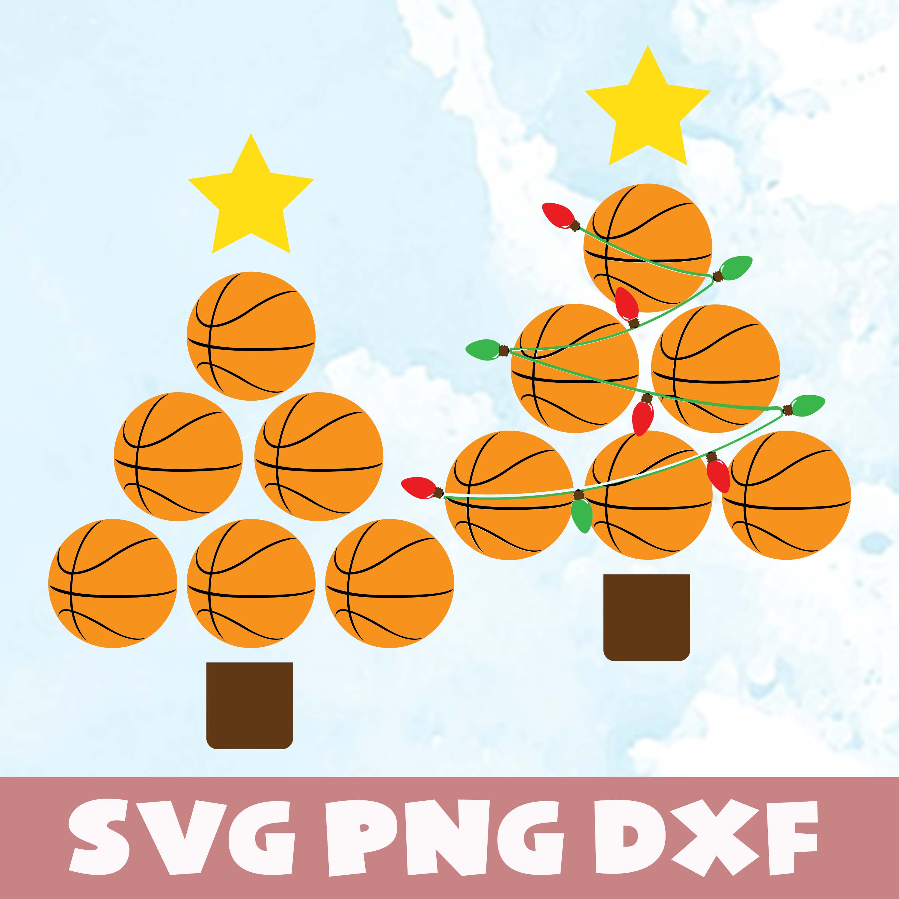 Basketball christmas tree svg,png,dxf,Basketball christmas t | Inspire ...