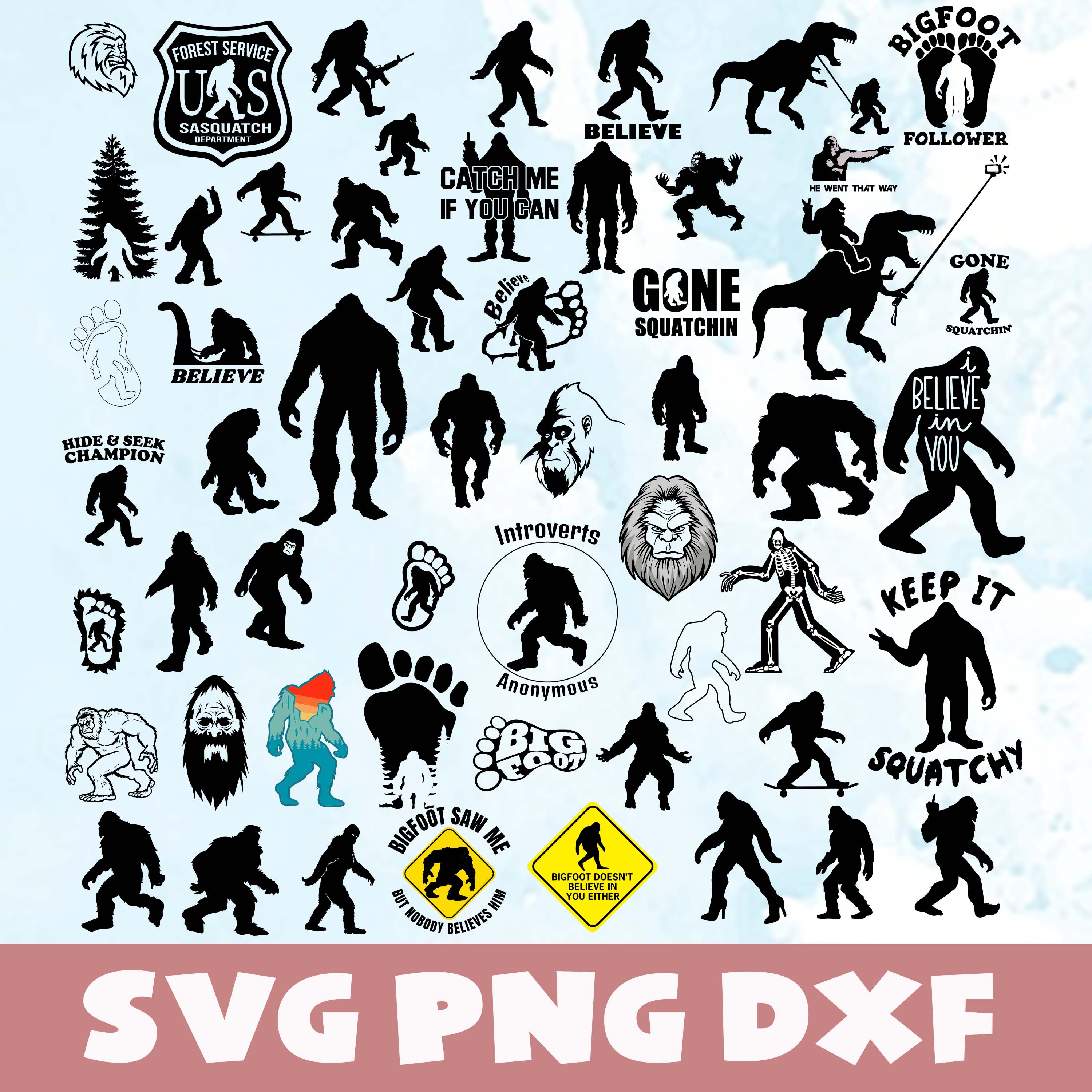 Bigfoot svg,png,dxf,Bigfoot svg bundle,png,dxf,Vinyl Cut Fil | Inspire ...