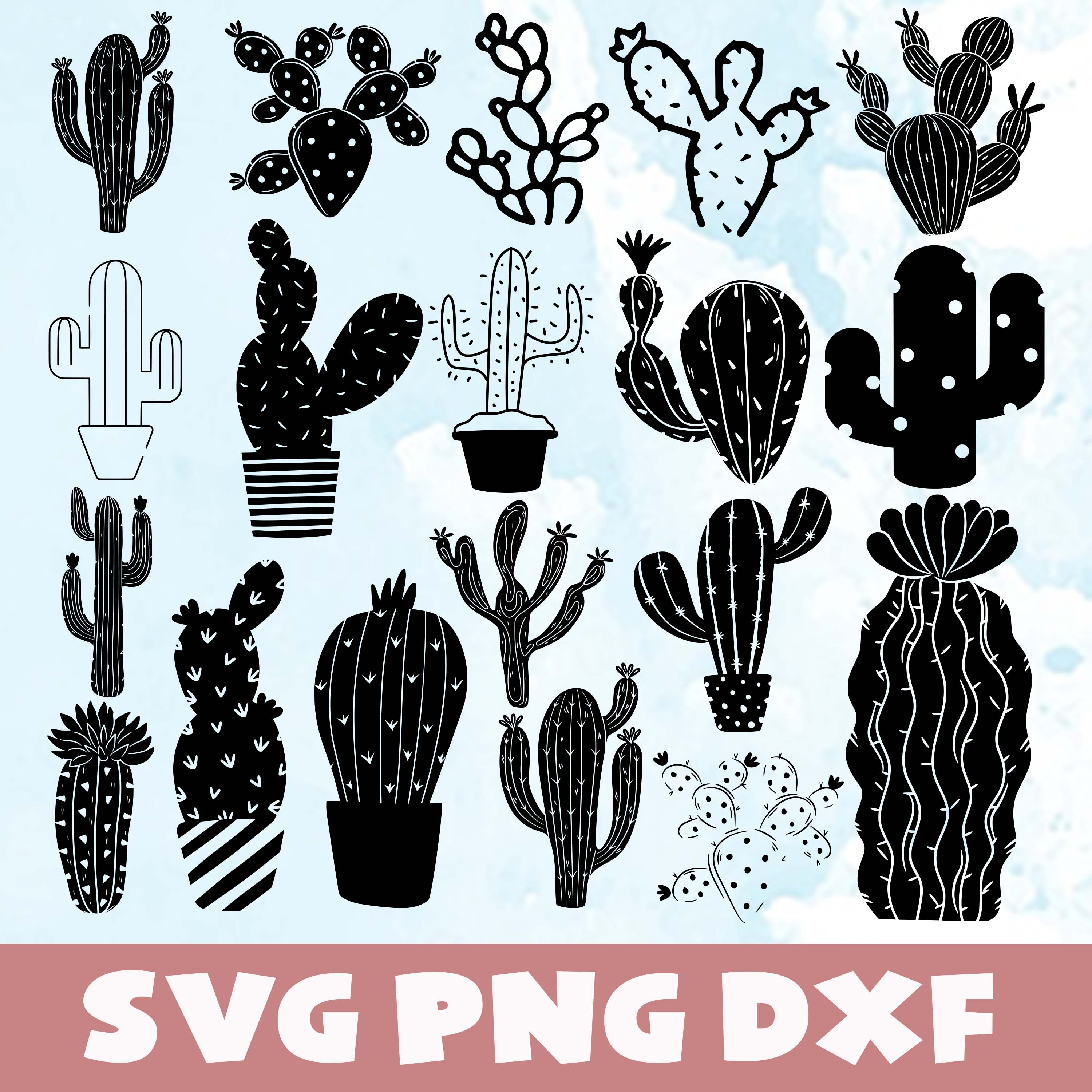 Cactus svg,png,dxf,Cactus bundle svg,png,dxf,Vinyl Cut File, | Inspire ...