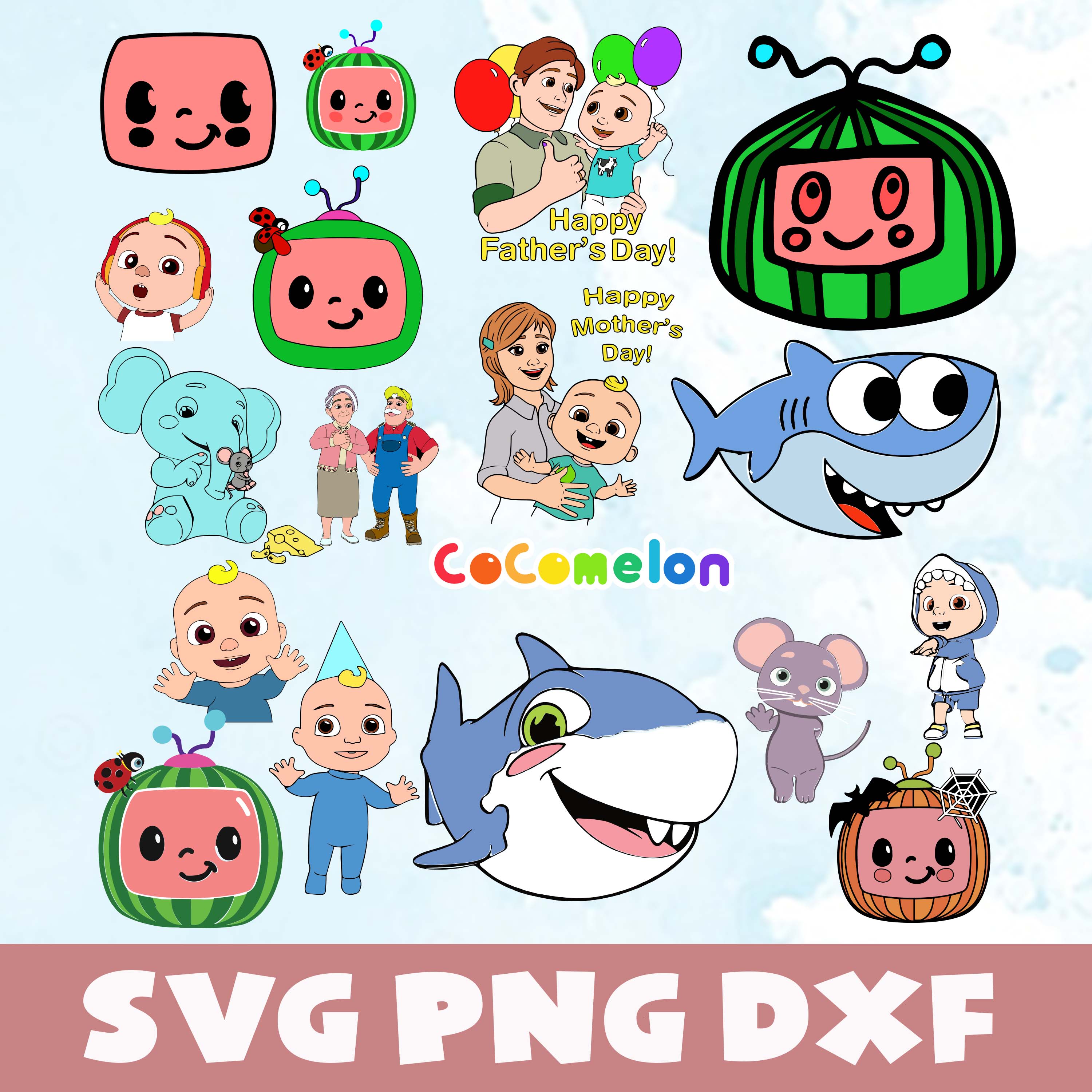 Cocomelon svg,png,dxf, Cocomelon bundle svg, png, dxf, Vinyl | Inspire ...