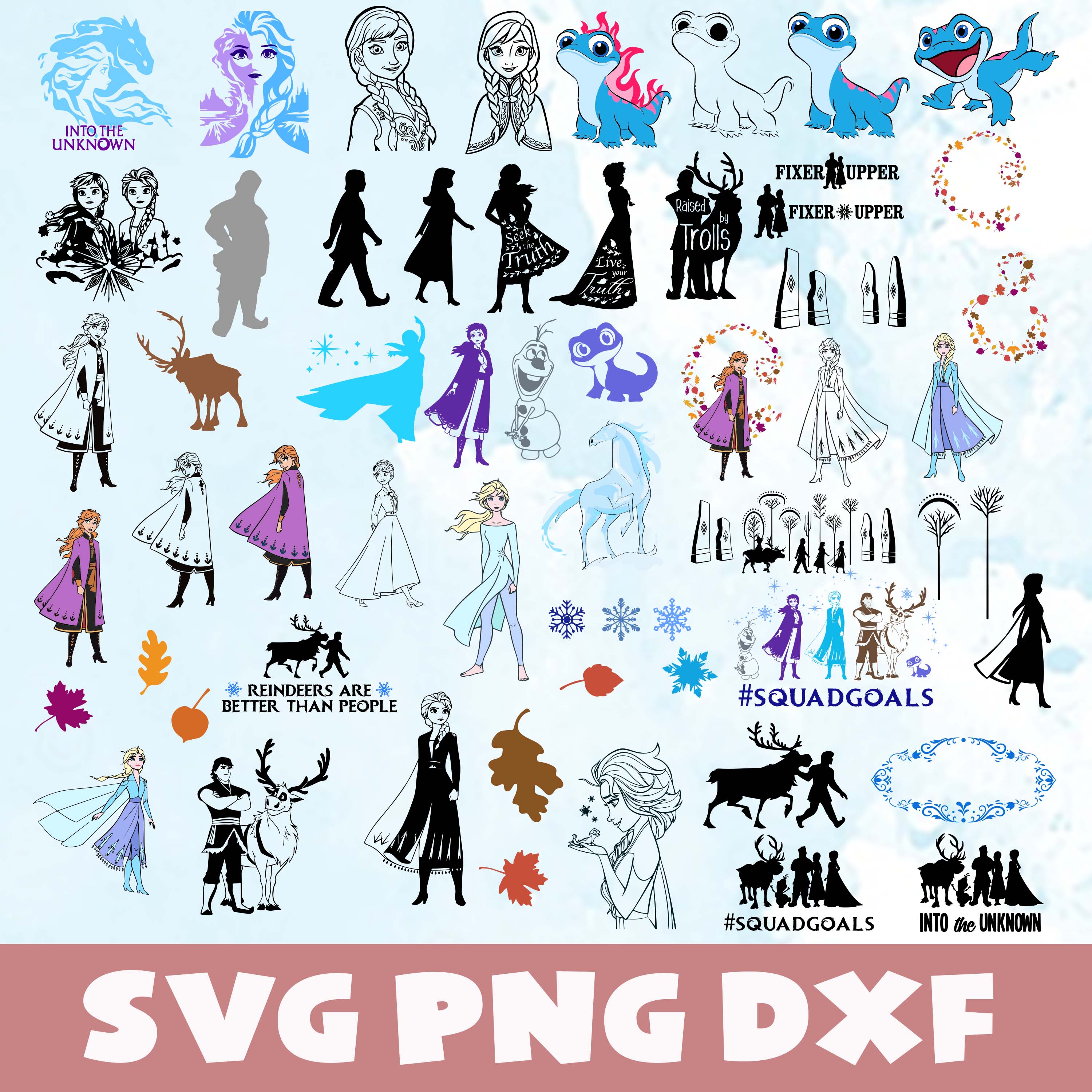 Frozen disney svg,png,dxf, Frozen disney bundle svg, png, dx - Inspire ...
