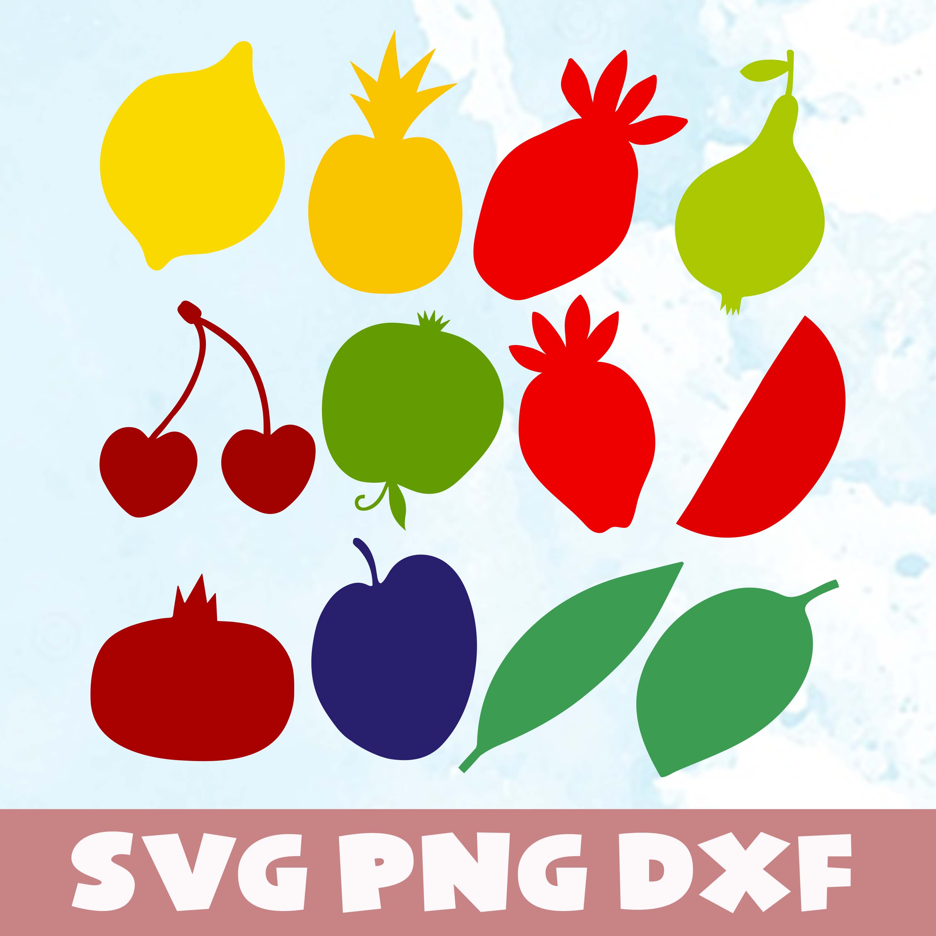 Fruit svg,png,dxf, Fruit bundle svg, png, dxf, Vinyl Cut Fil | Inspire ...