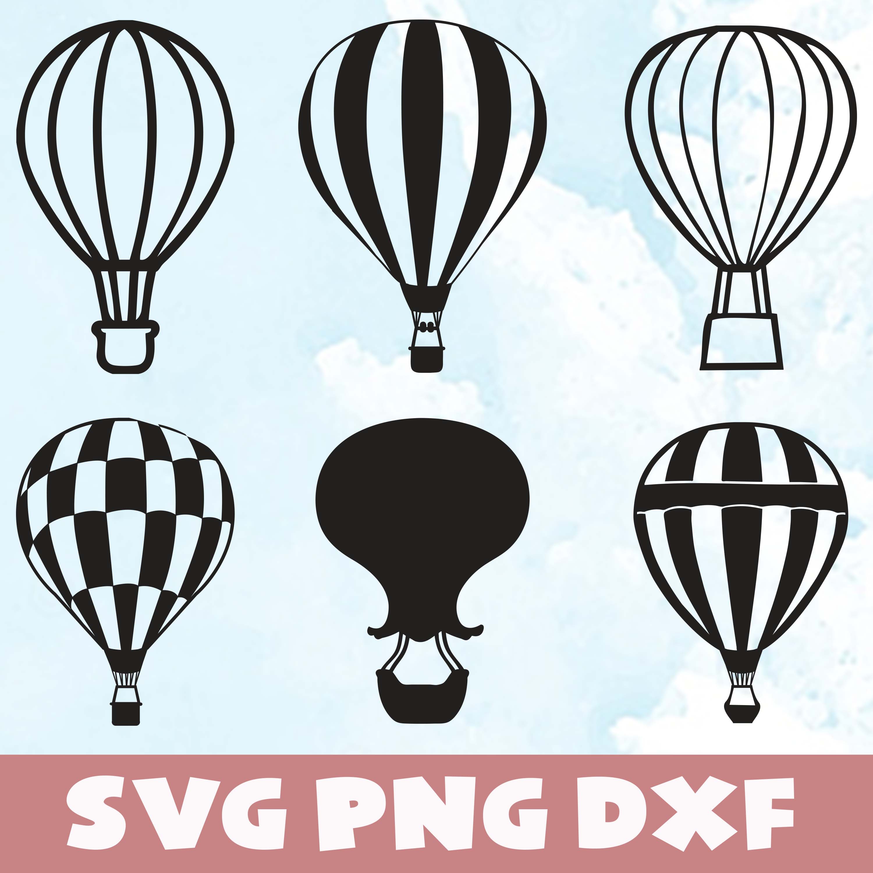 HHot balloons silhouette svg, png, dxf,Hot balloons silhouet | Inspire ...